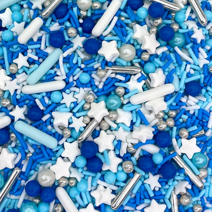 Big Blue Sprinkle Medley | Blue Sprinkles | Cake Sprinkles | Manvscake
